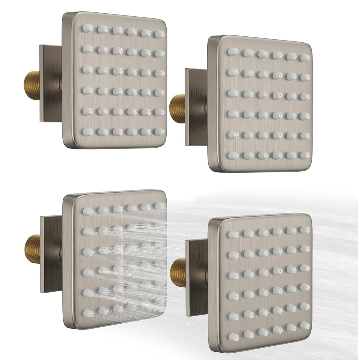 Bostingner Adjustable Flow Shower Body Spray Jets 3 Inch Square