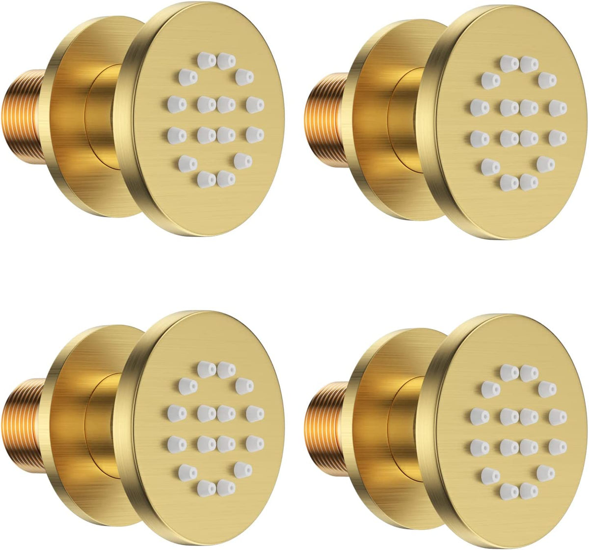 Bostingner Round Shower Body Spray Jets Wall Mount Gold Brass